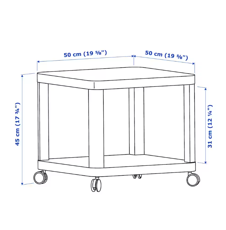 TINGBY Side table on castors - dehome
